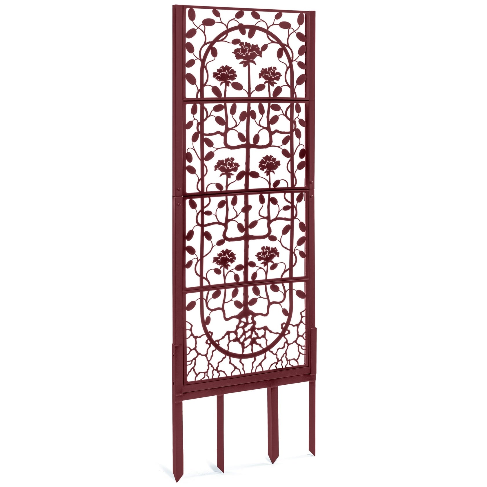 Freestanding Metal Trellis Screen with Ground Spikes | H Potter