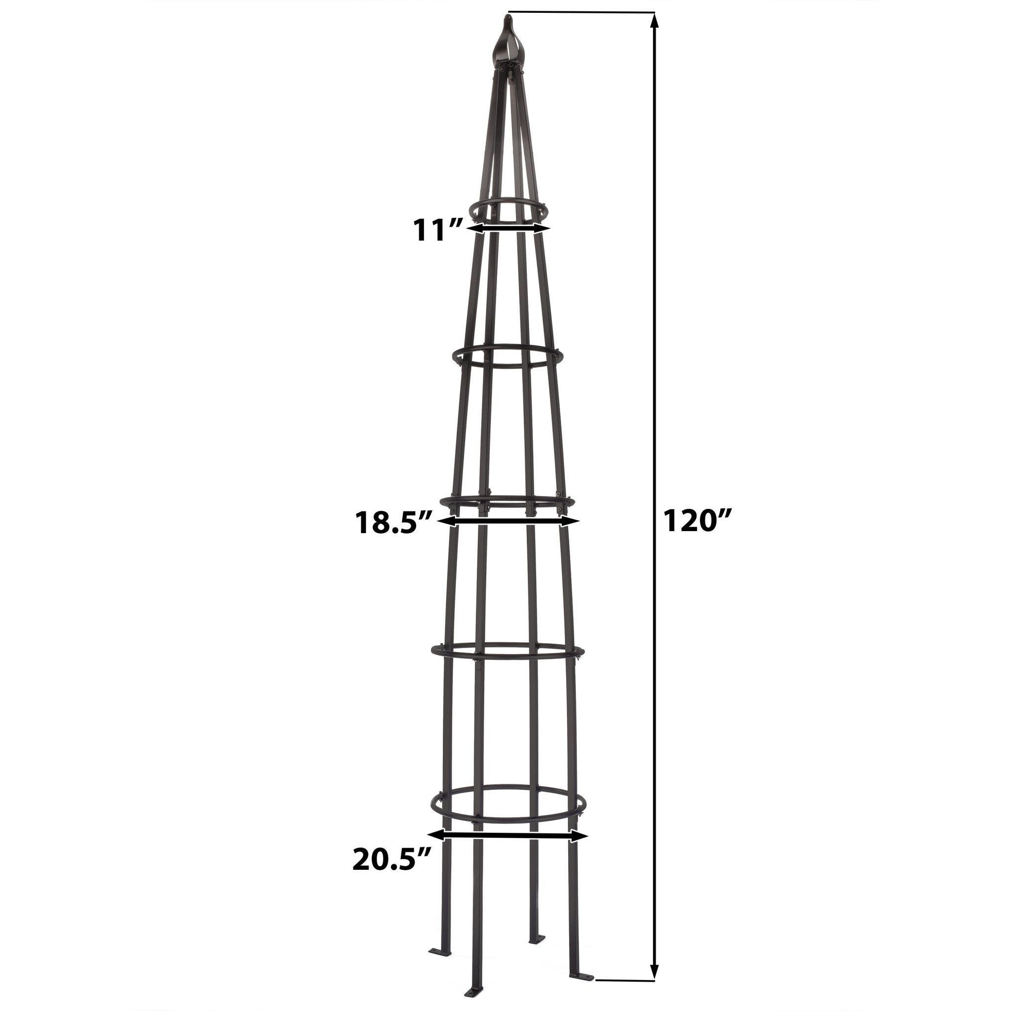 Obelisk Trellis H Potter 10 Ft Tall Iron Garden Decor Column