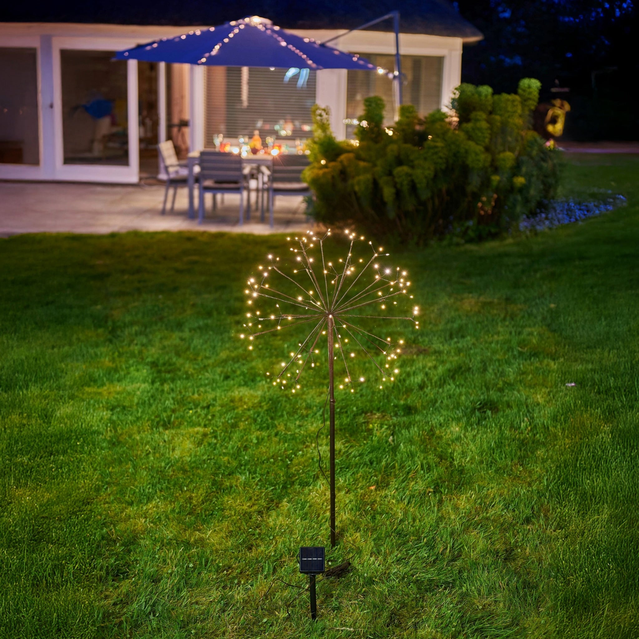 H Potter Solar Golden Bloom Garden Light | 120 LED