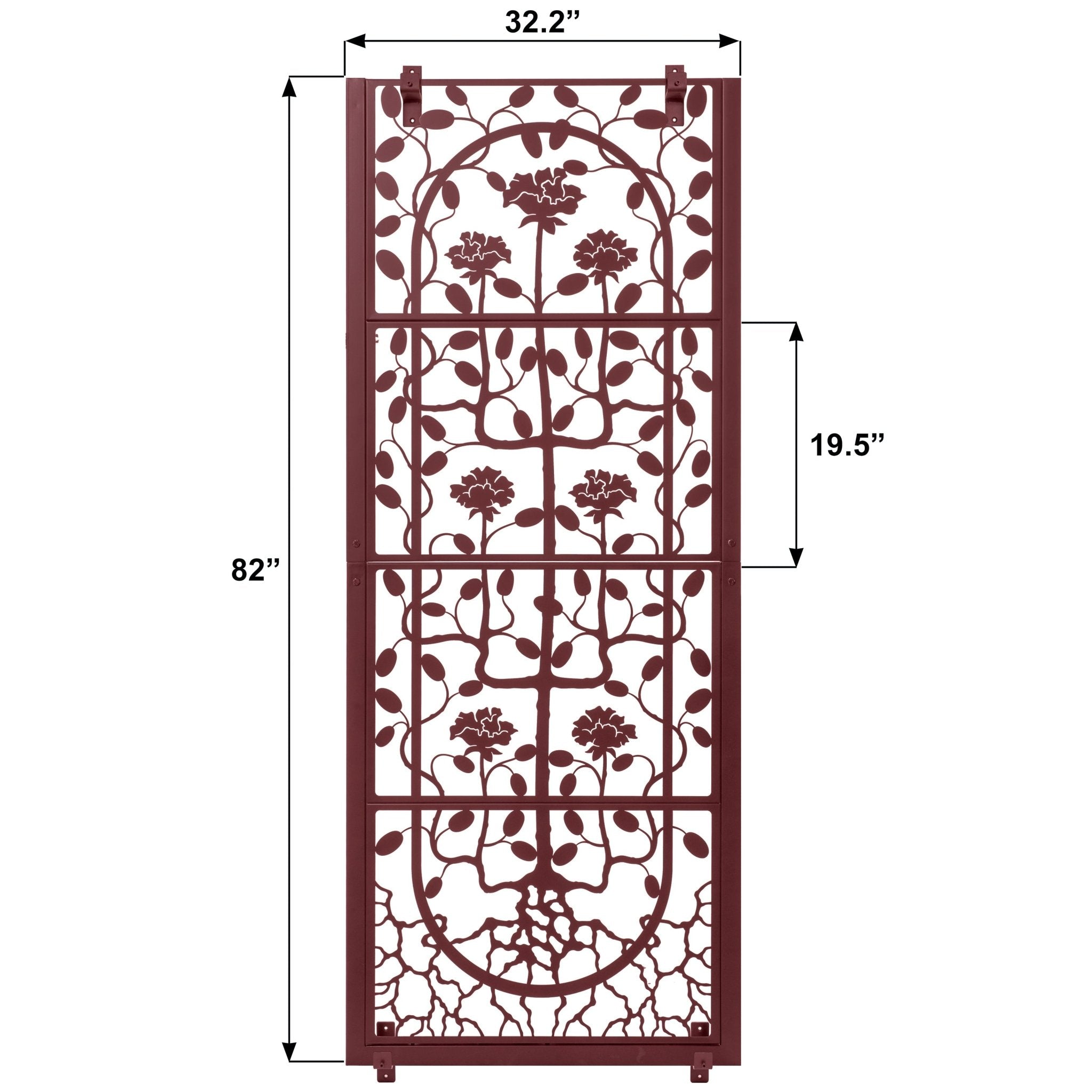 Wall Trellis Privacy Screen Metal Panel for Climbing Plants | H Potter