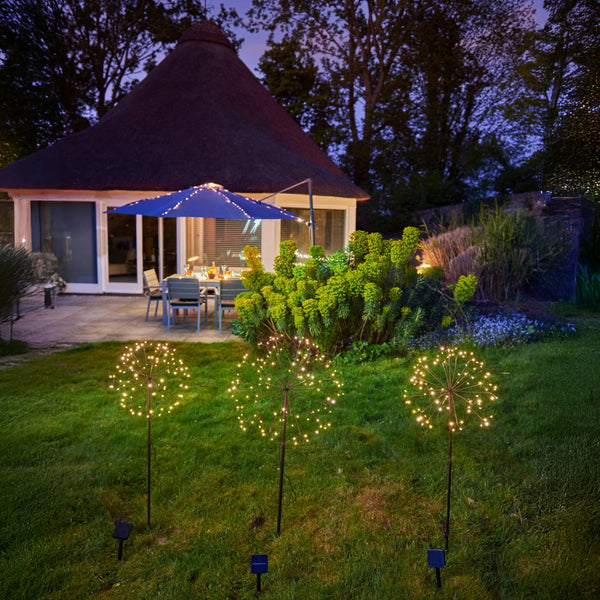 H Potter Solar Golden Bloom Garden Light | 120 LED