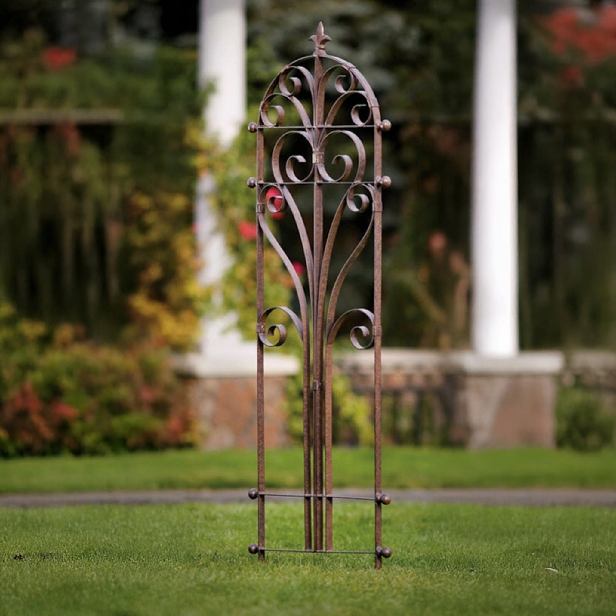 Italian Iron Trellis Yard Wall Art by H Potter