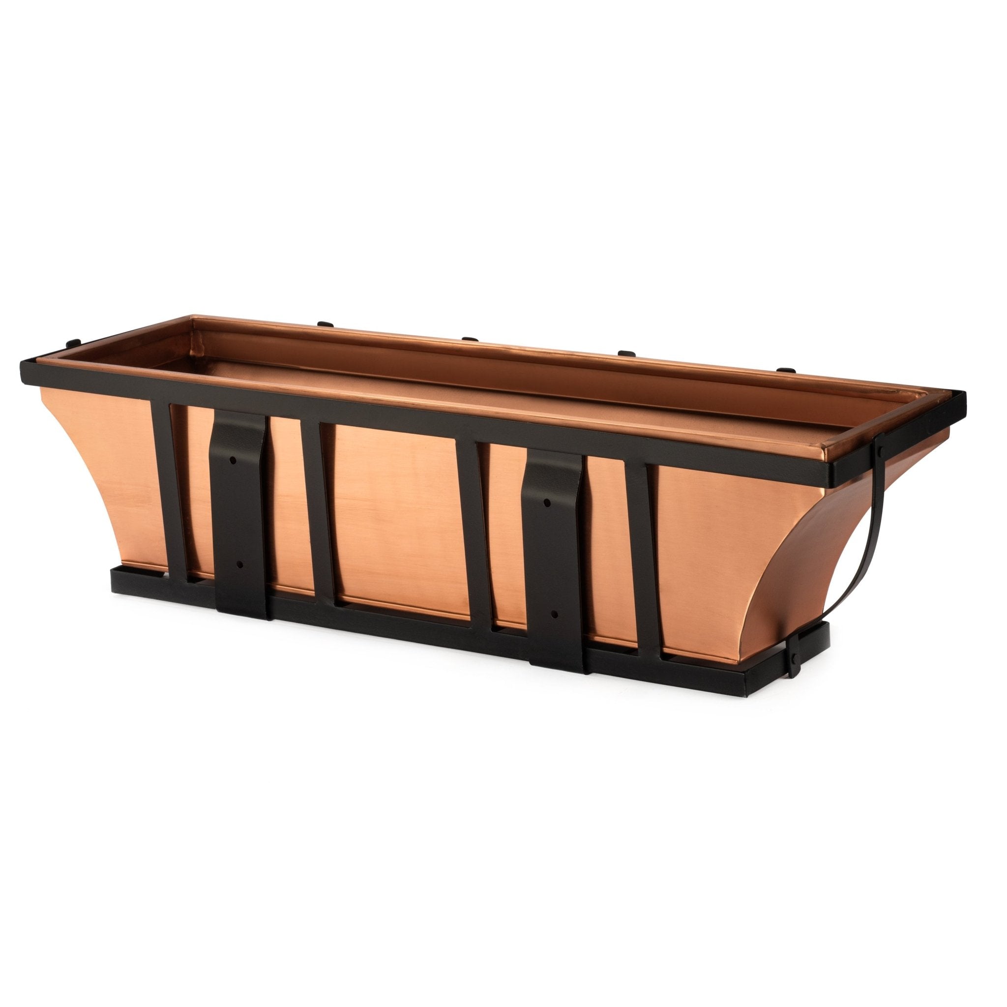 Handcrafted Copper Window Box - Heavy & Durable Construction