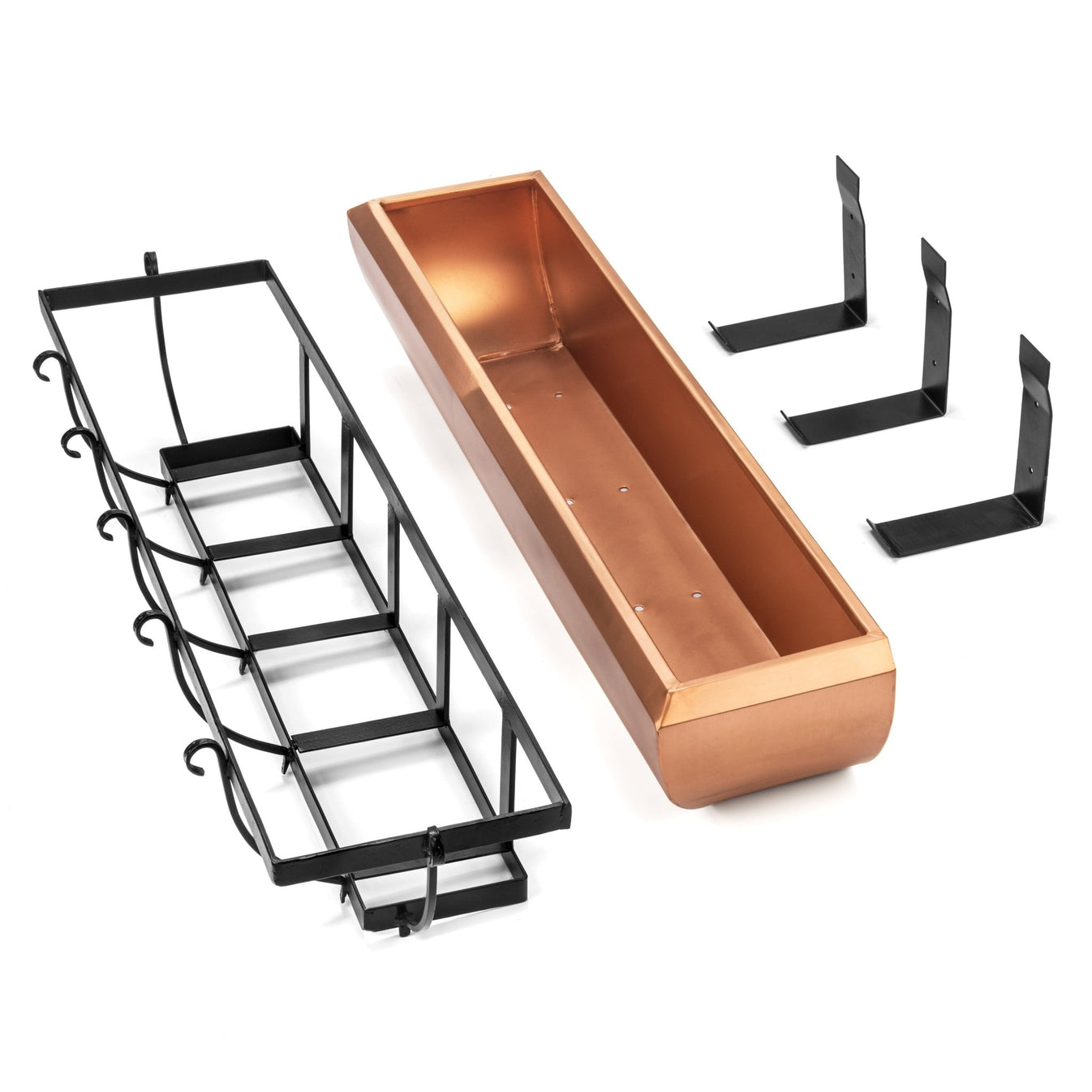 H Potter Copper Window Box Hanging Planter 36