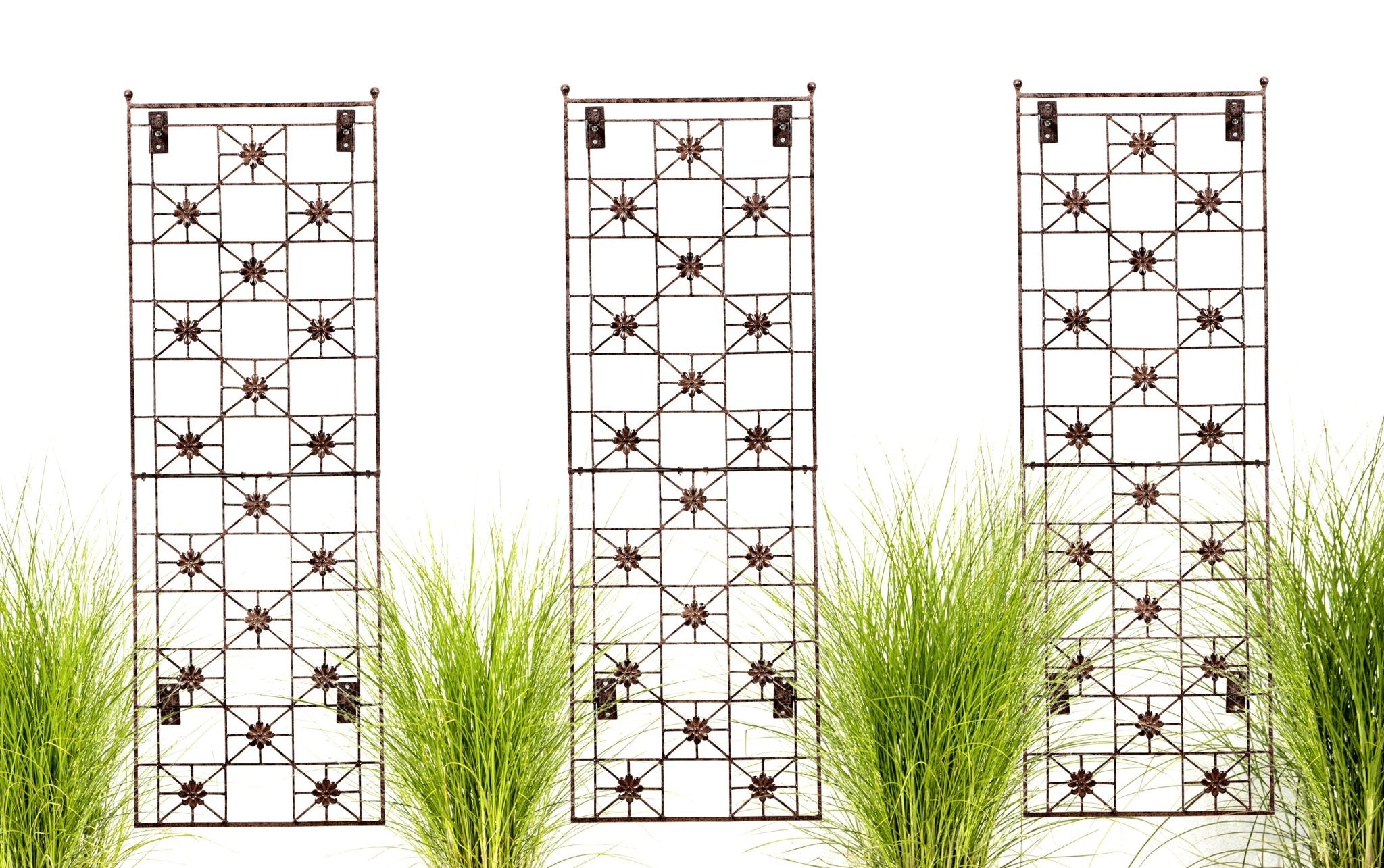 H Potter Set of 3 Metal Wall Decor Trellises Indoor Outdoor