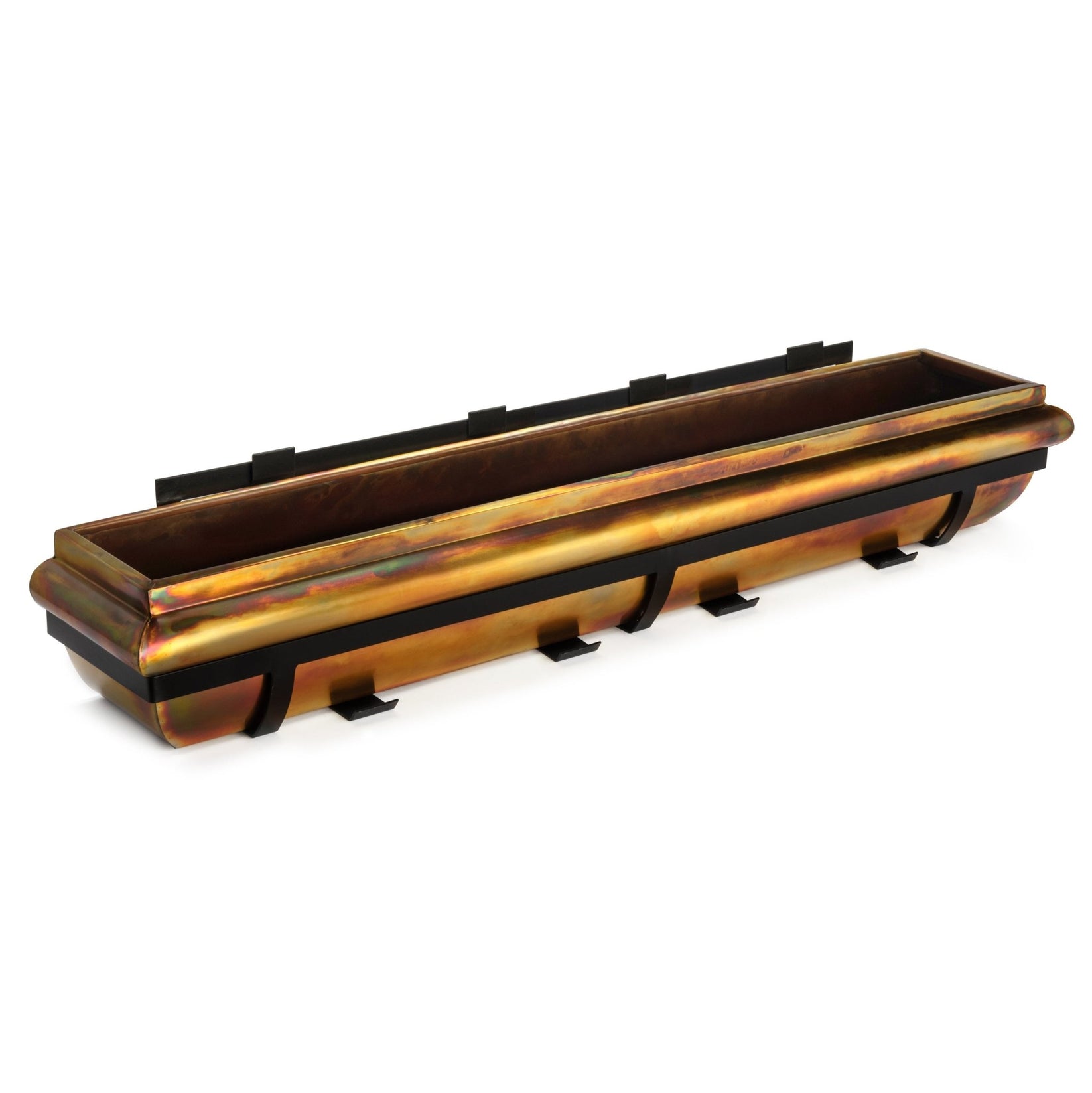 48" Rustic Copper Window Box Outdoor Decor H Potter