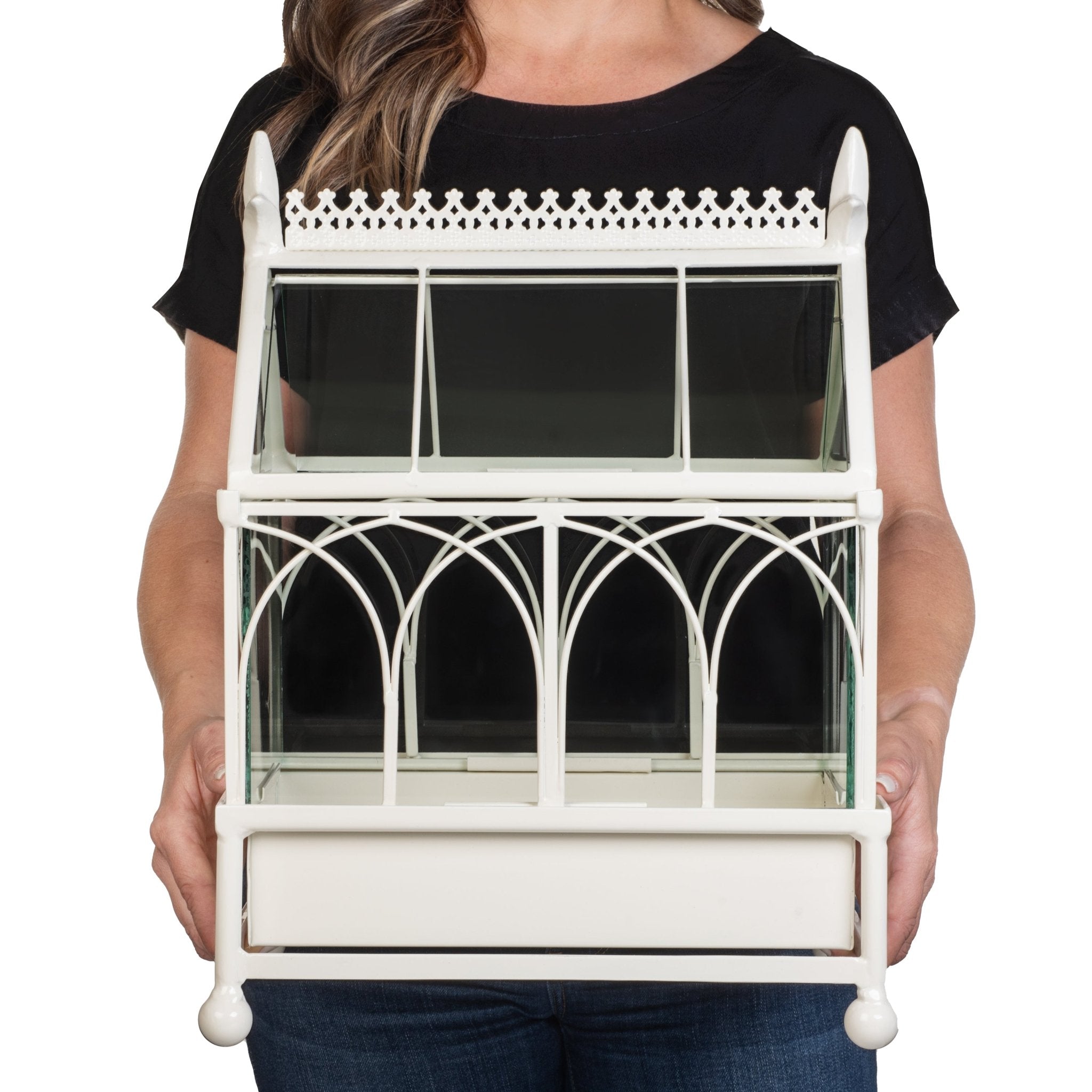 Tabletop Metal Wardian Case Glass Terrarium H Potter