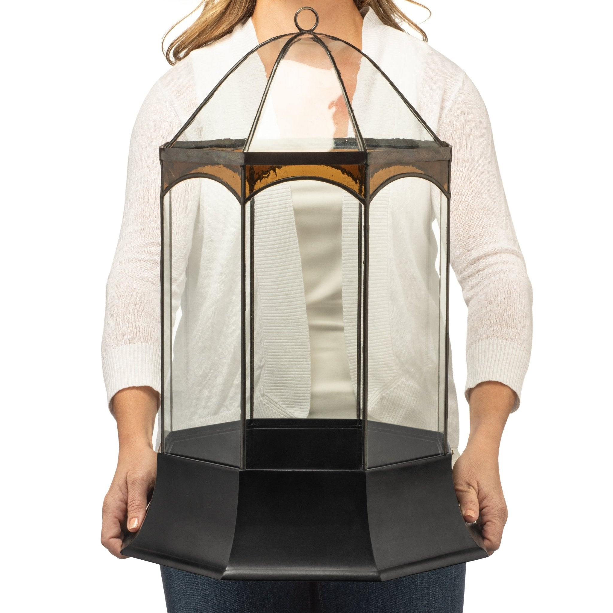 H Potter Glass Plant Terrarium Wardian Case 8-Sided Large